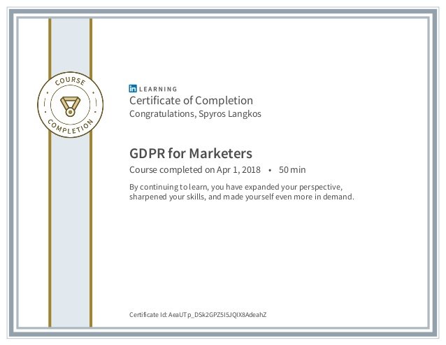 Linkedin learning certificate - losani Linkedin learning certificate - losani